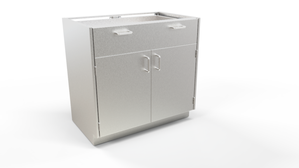 Stainless Steel Lab Cabinets & Casework | 2 Door, 2 Drawer