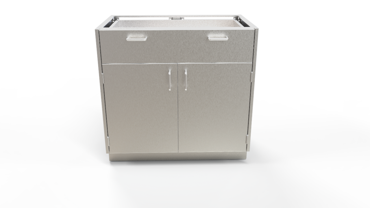 Stainless Steel Lab Cabinets & Casework | 2 Door, 2 Drawer