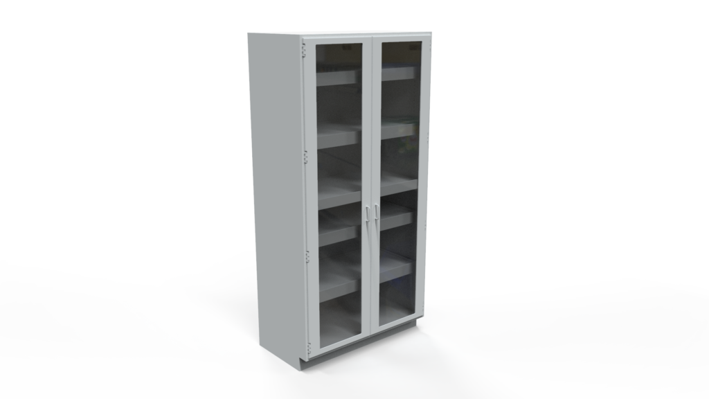 Polypropylene Tall Cabinet 2 Door - Custom Fabricators Inc